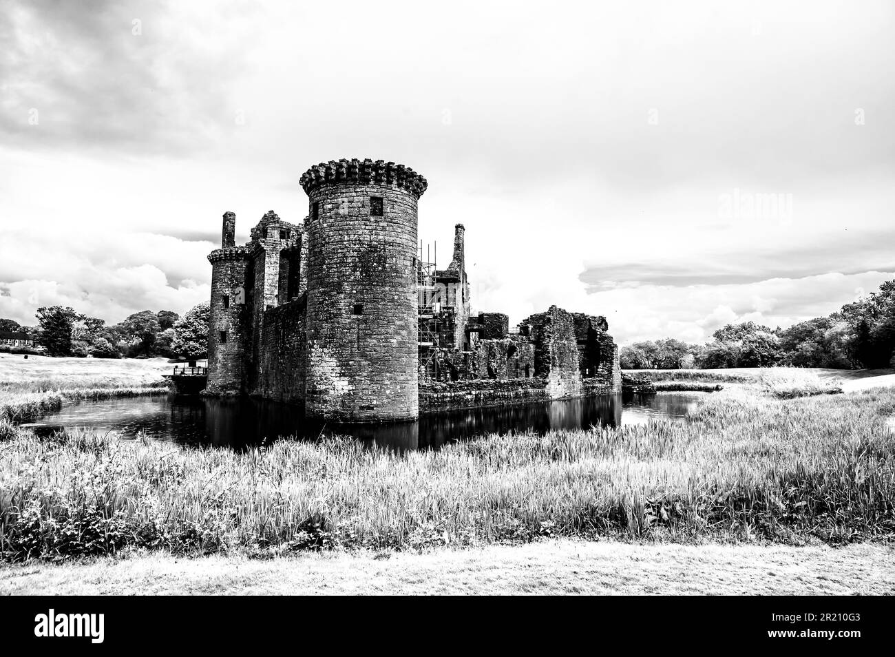 These the ruins of the 13th century Scottish fortress of Caerlaverock ...