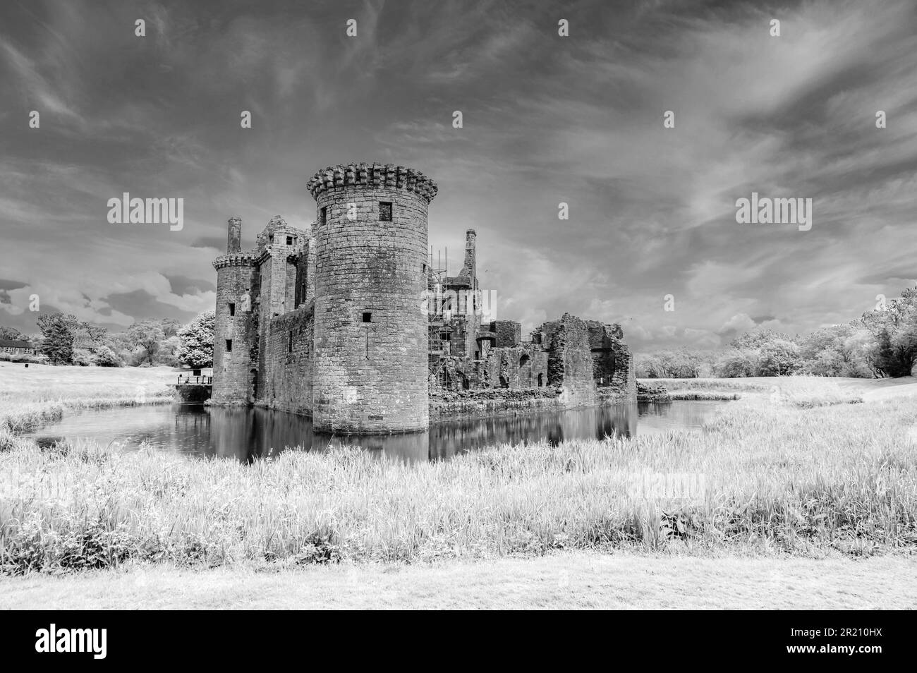 These the ruins of the 13th century Scottish fortress of Caerlaverock ...