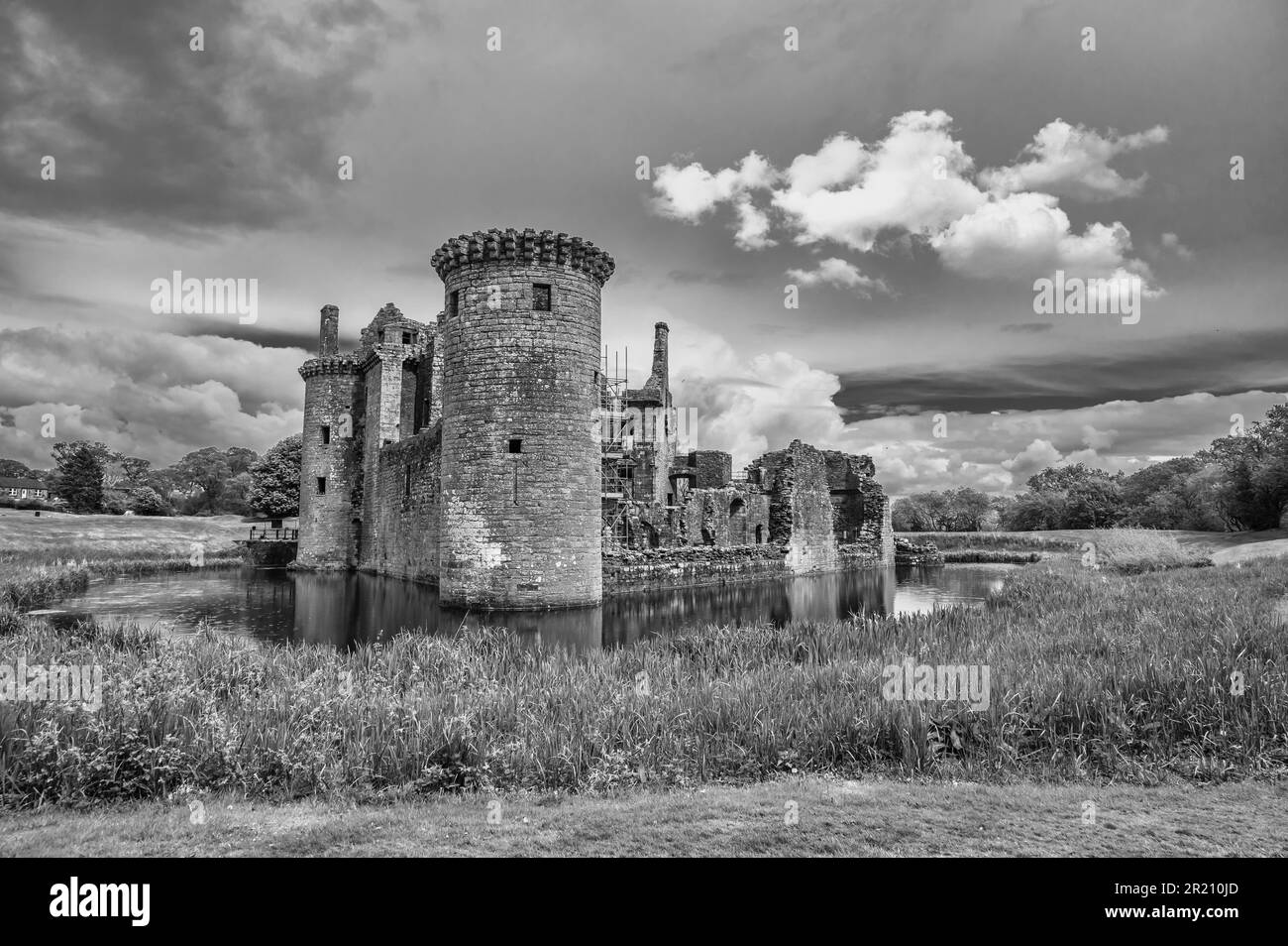 These the ruins of the 13th century Scottish fortress of Caerlaverock ...