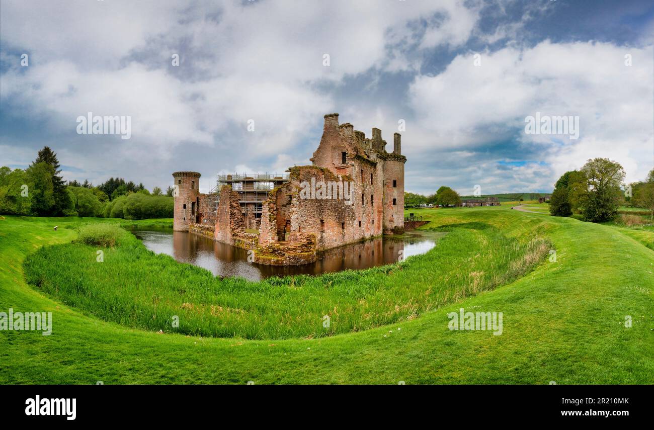 These the ruins of the 13th century Scottish fortress of Caerlaverock ...