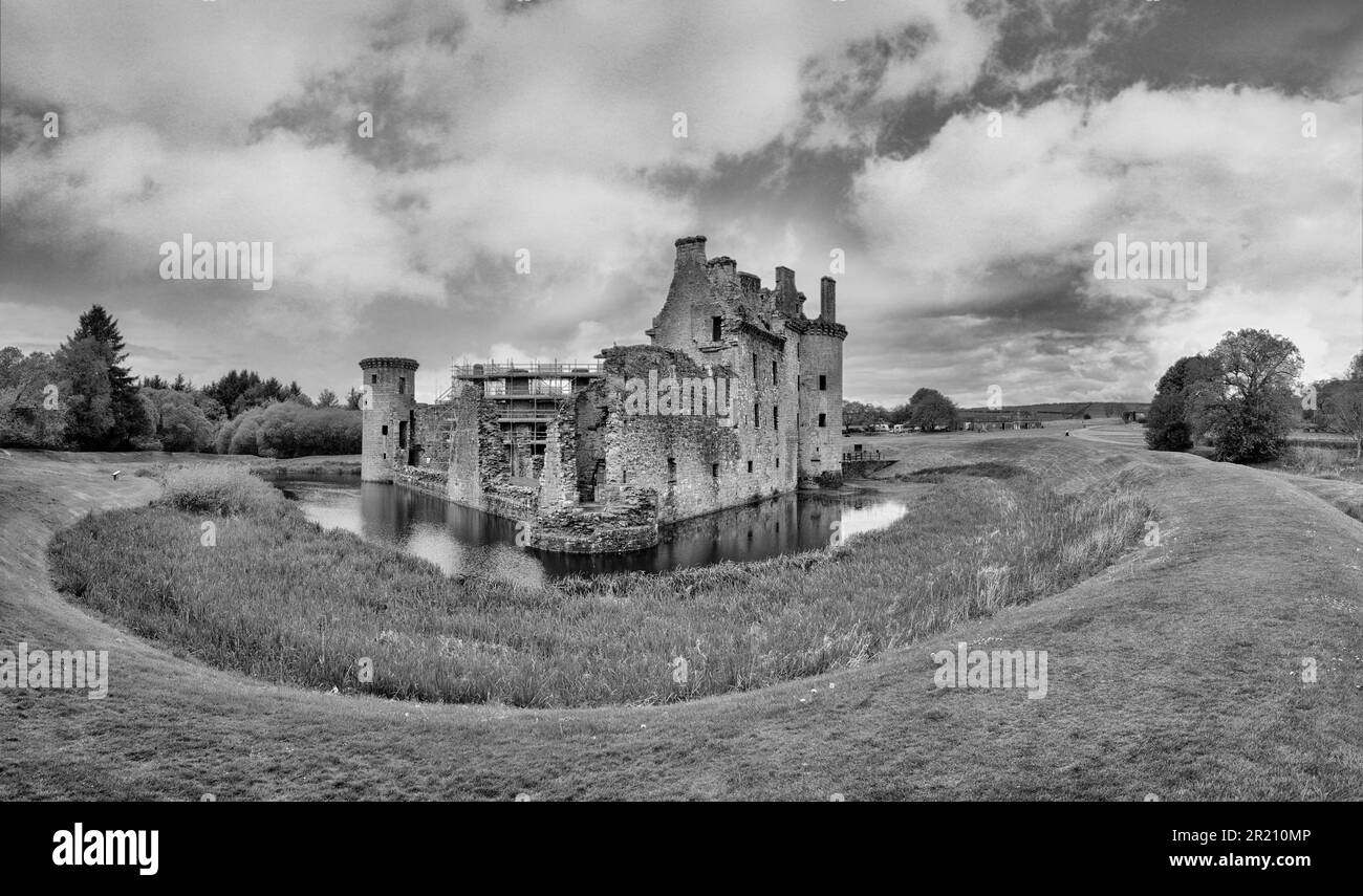 These the ruins of the 13th century Scottish fortress of Caerlaverock ...