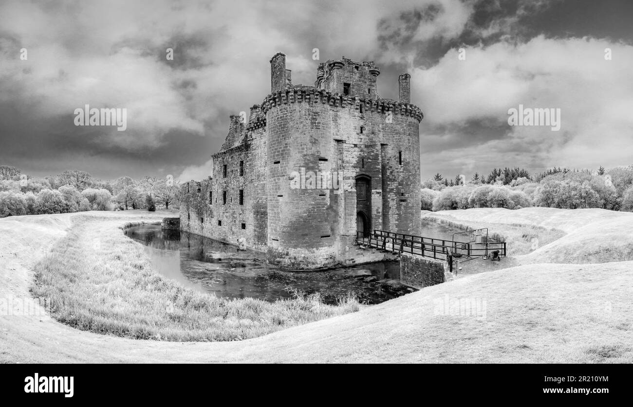These the ruins of the 13th century Scottish fortress of Caerlaverock ...