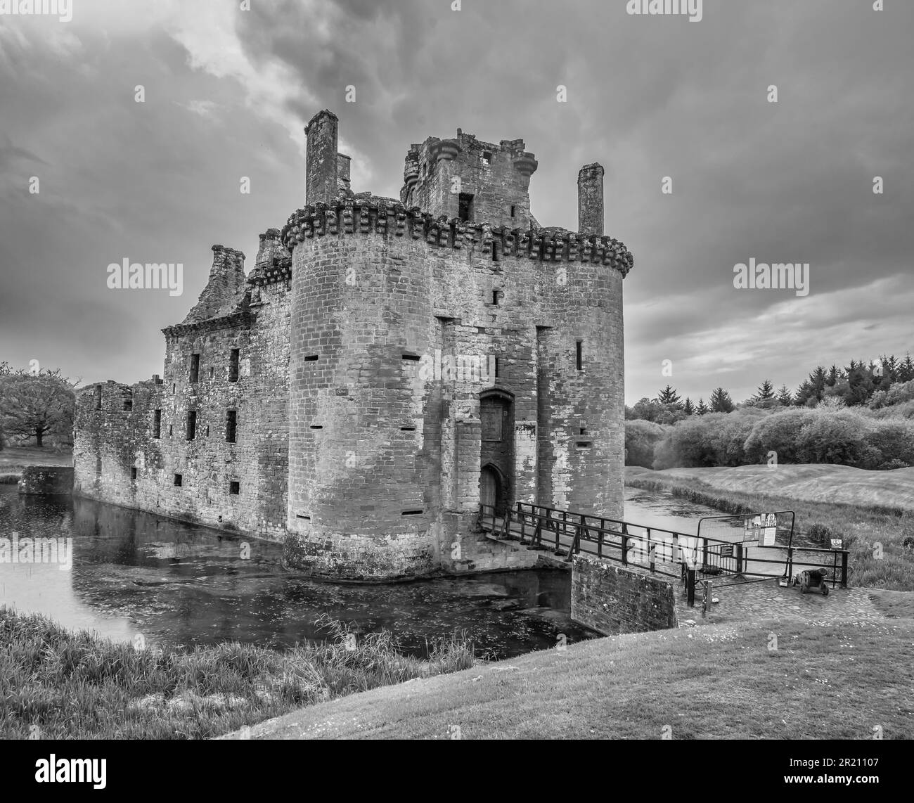These the ruins of the 13th century Scottish fortress of Caerlaverock ...