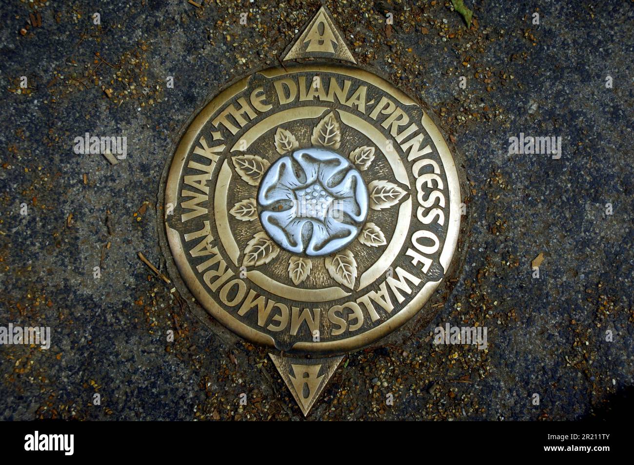 Photograph showing a plaque from Princess Diana Memorial Walk in Green ...