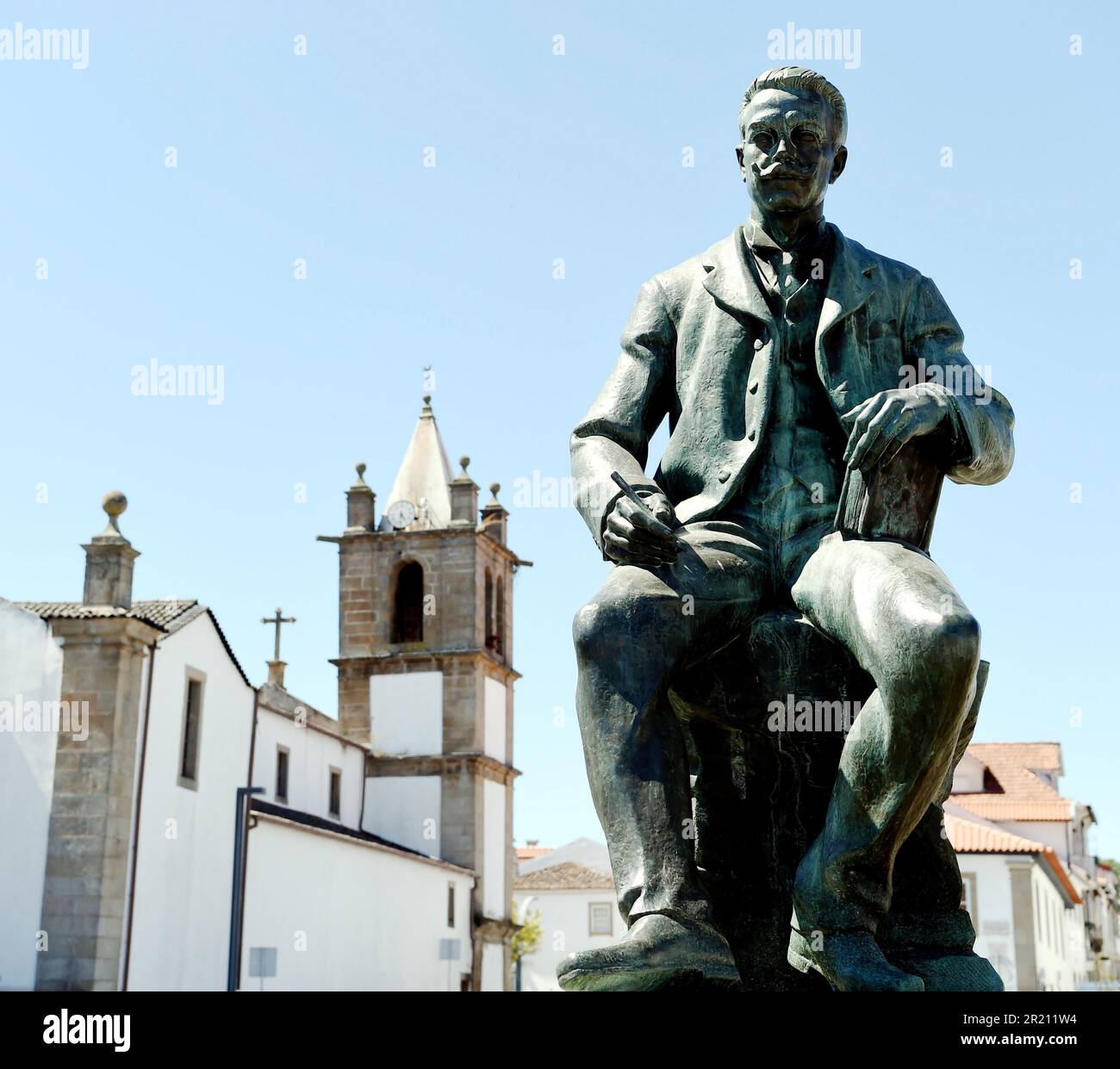 Photograph of a bronze statue of Jose Francisco Trindade Coelho, a ...