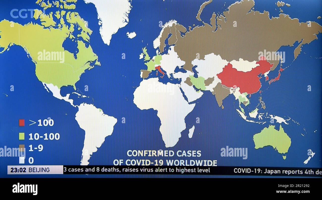 A screengrab from a news broadcast on CGTN, China Global Television ...