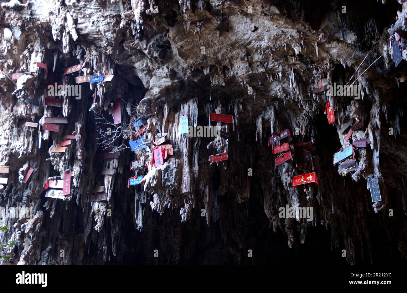 Photograph of a swallow cave (or Yanzi Dong) near Jianshui, Honghe ...