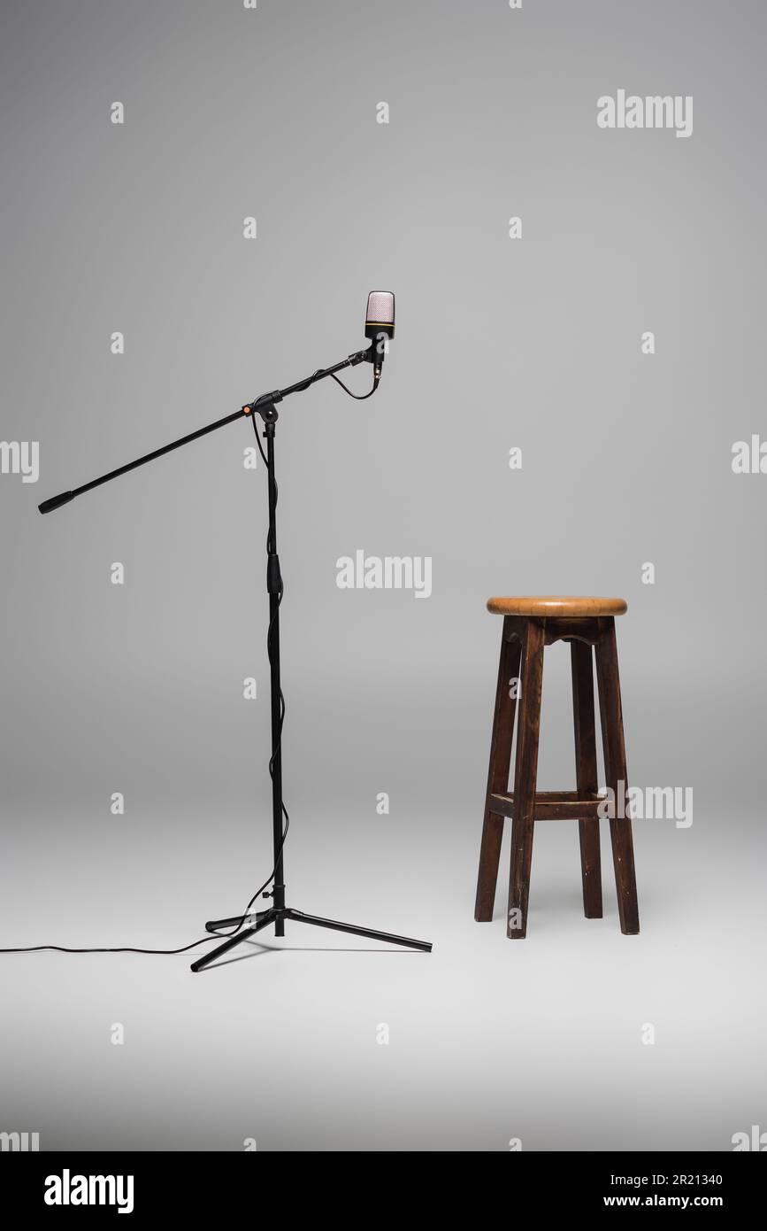 Mic stand stool hi-res stock photography and images - Alamy