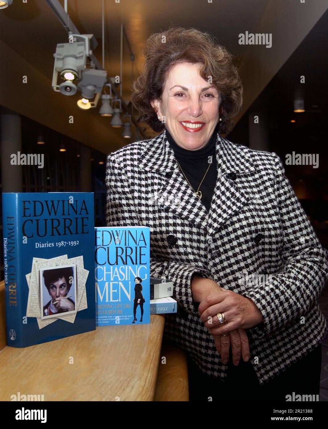 Photograph of Edwina Currie visiting the Cliffs Pavilion, Westcliff-on ...