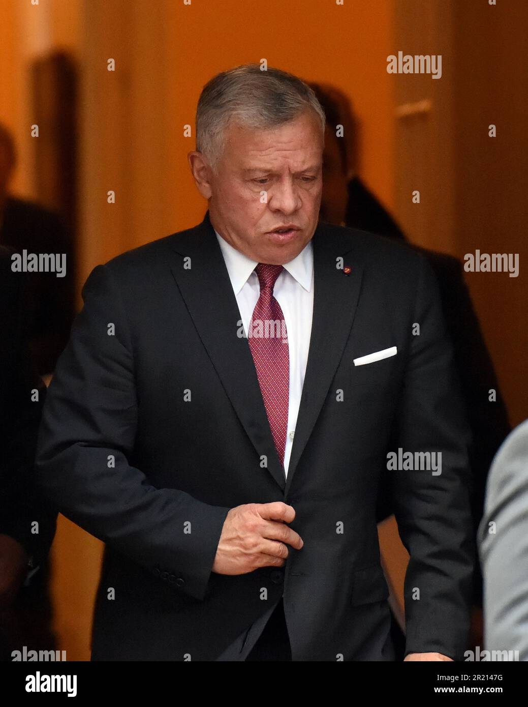 King Abdullah II of Jordan arrives in Downing Street to meet with the ...