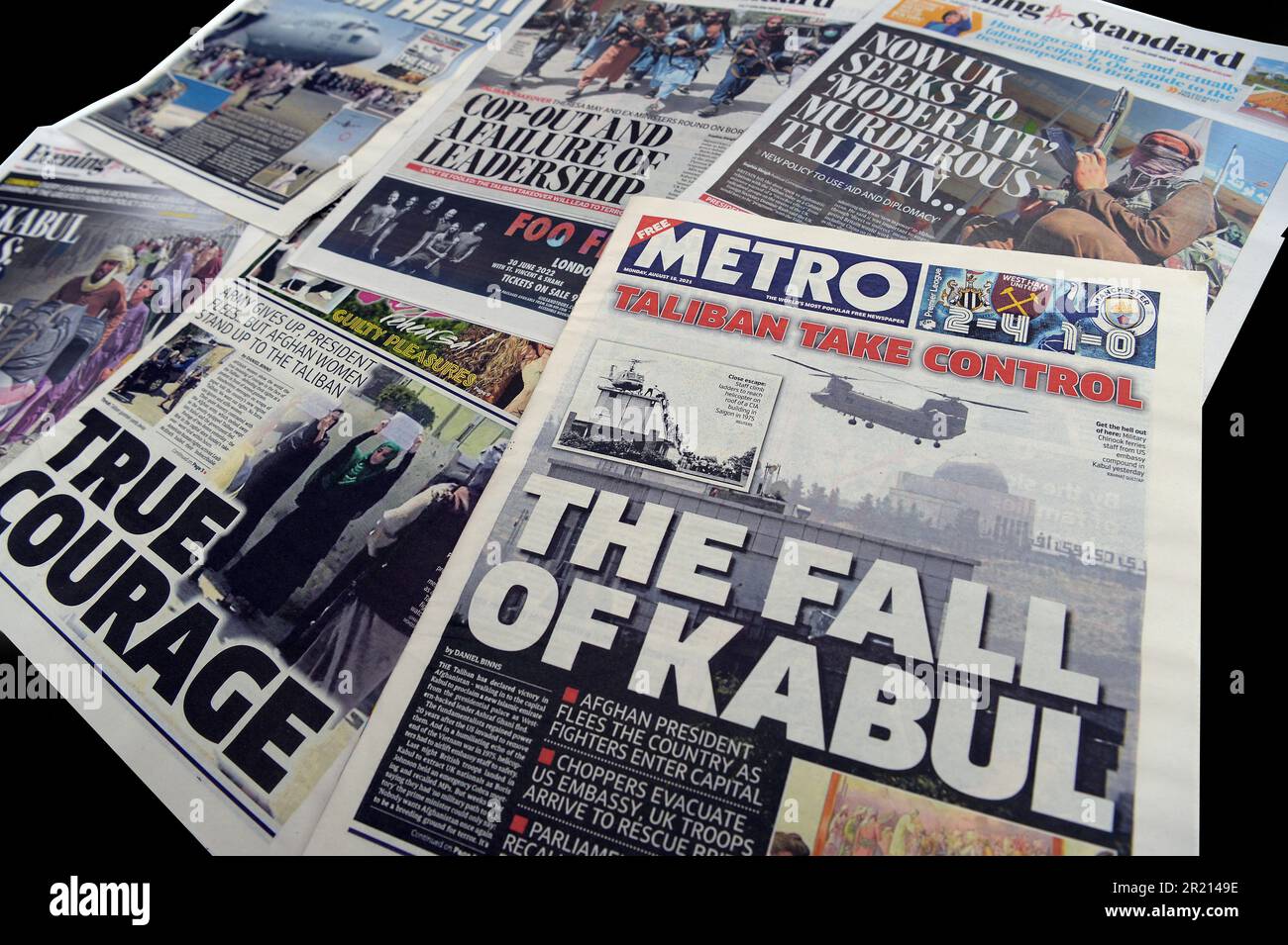 British newspaper coverage of the 2021 fall of Kabul, which came to be ...
