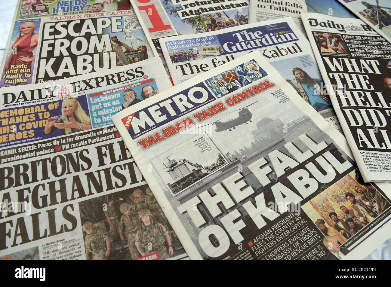 British newspaper coverage of the 2021 fall of Kabul, which came to be ...
