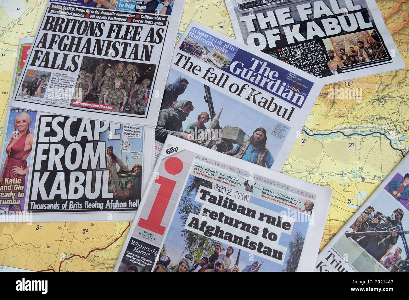 British newspaper coverage of the 2021 fall of Kabul, which came to be ...