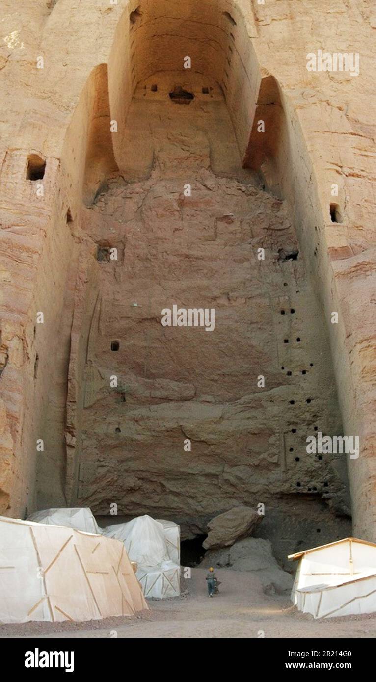 The Buddhas of Bamiyan were two 6th-century monumental statues, Salsal ...