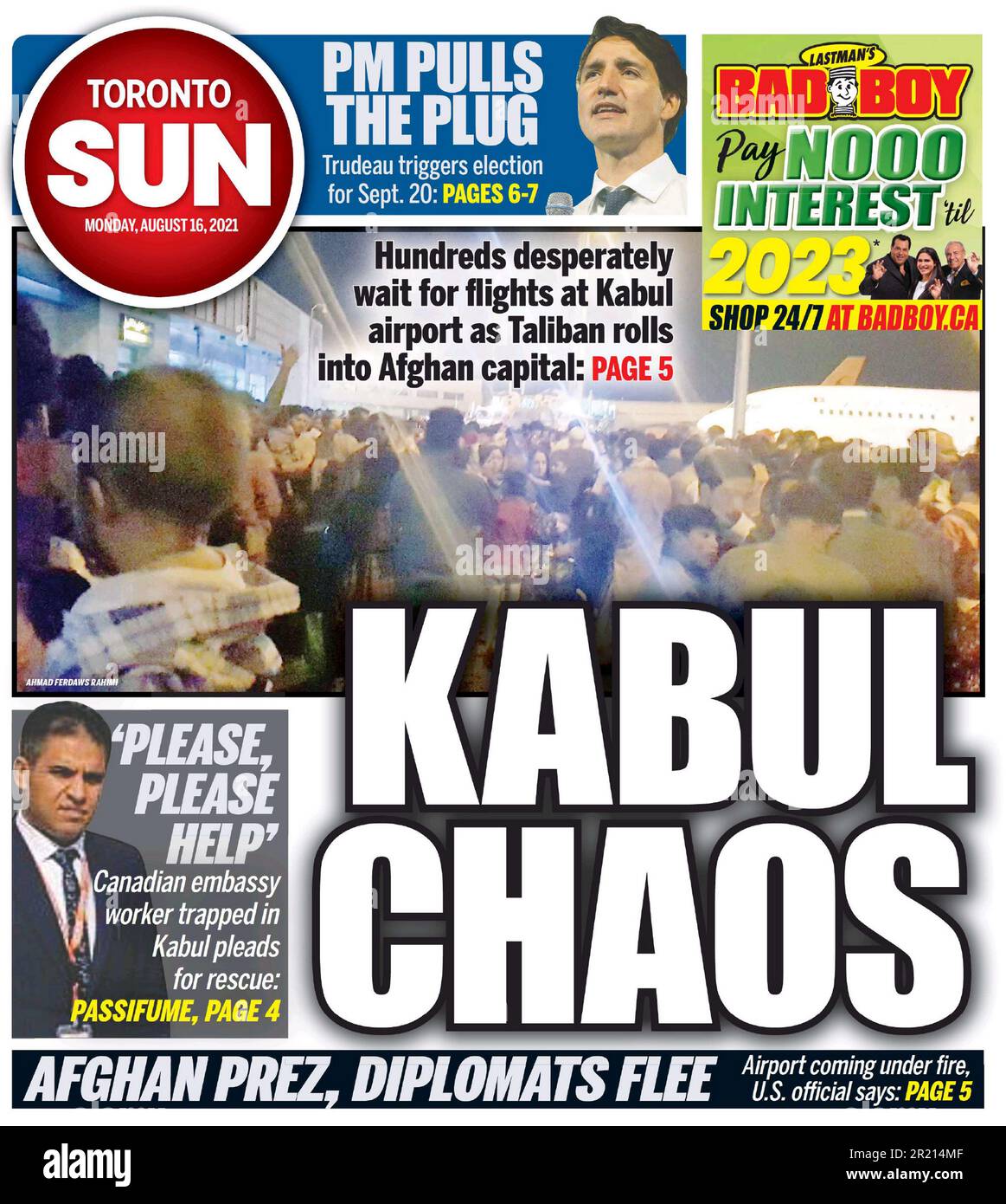 International newspaper coverage of the 2021 fall of Kabul, known as ...