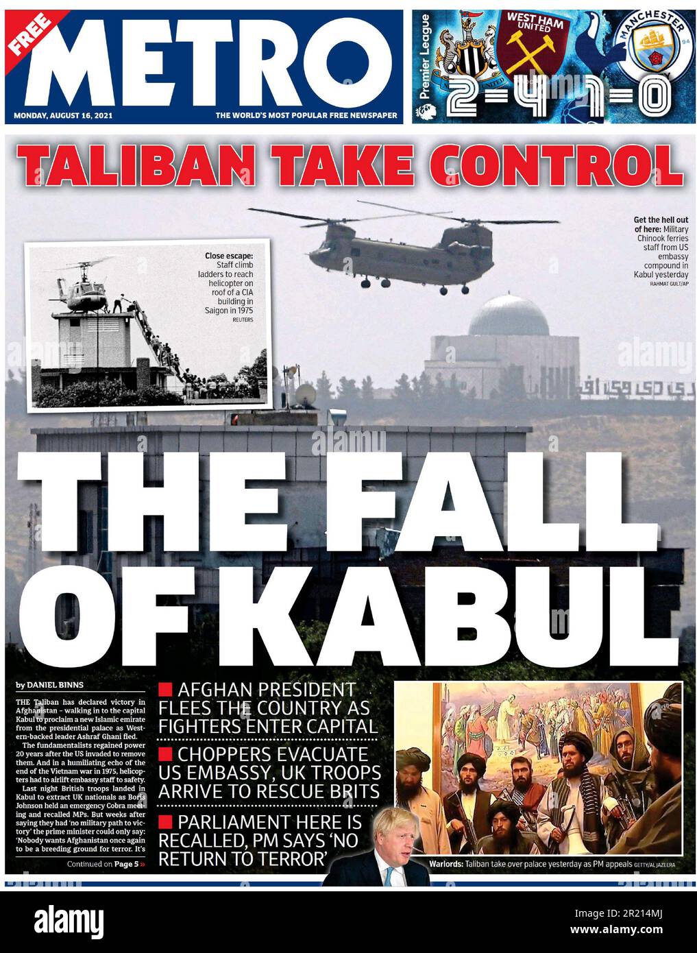 UK press coverage of the days up to the 2021 fall of Kabul, known as ...