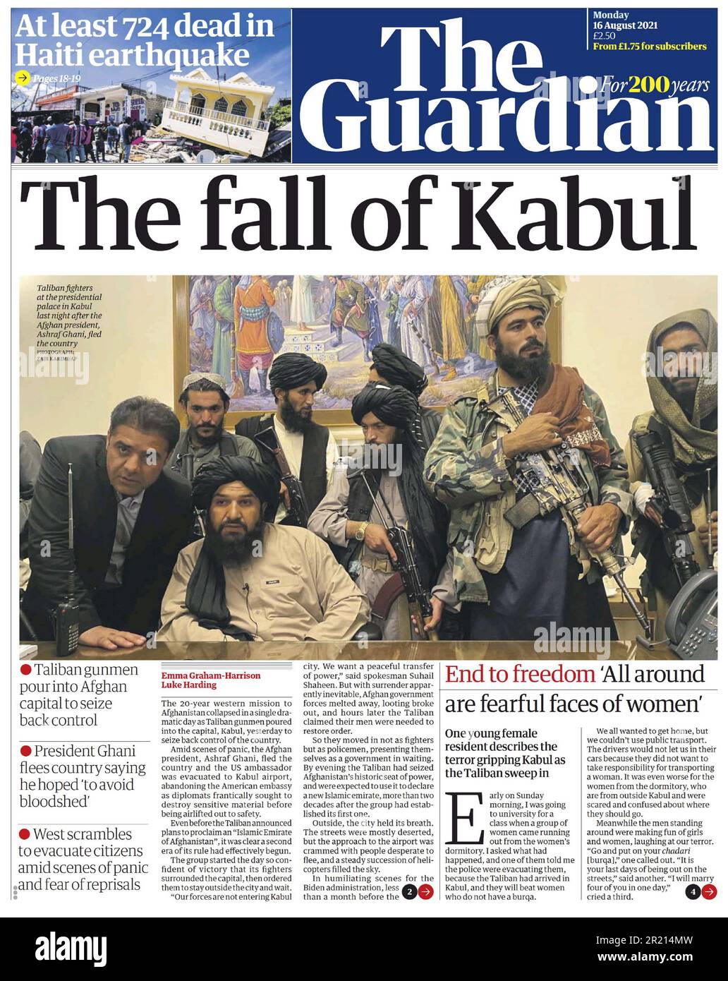 UK press coverage of the days up to the 2021 fall of Kabul, known as ...