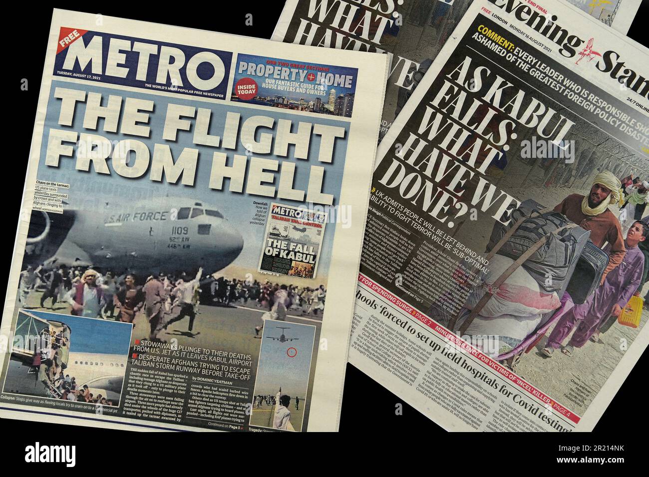 UK press coverage of the days up to the 2021 fall of Kabul, known as ...