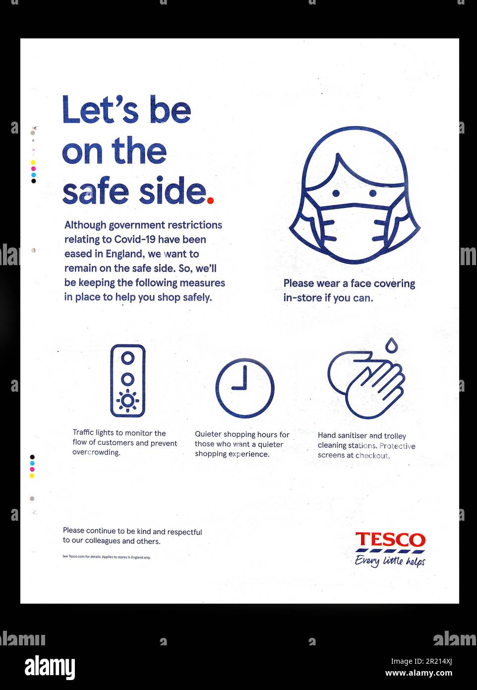 An advertisement published by Tesco in the Evening Standard in July ...
