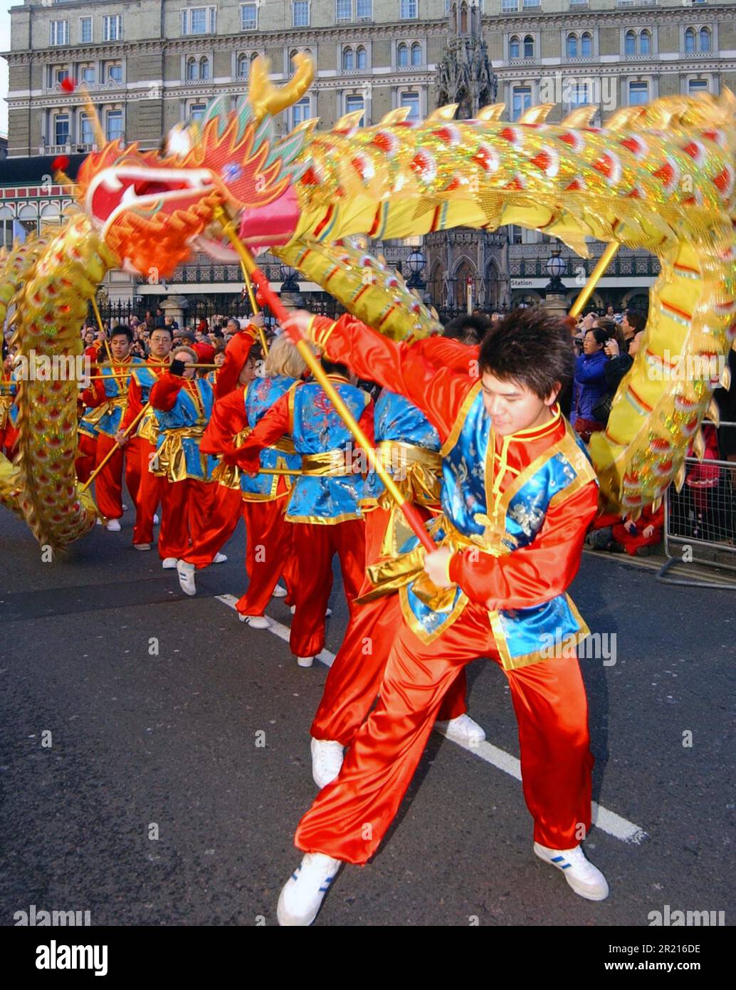 Dragon dance during Chinese New Year Celebrations in London. Year of ...