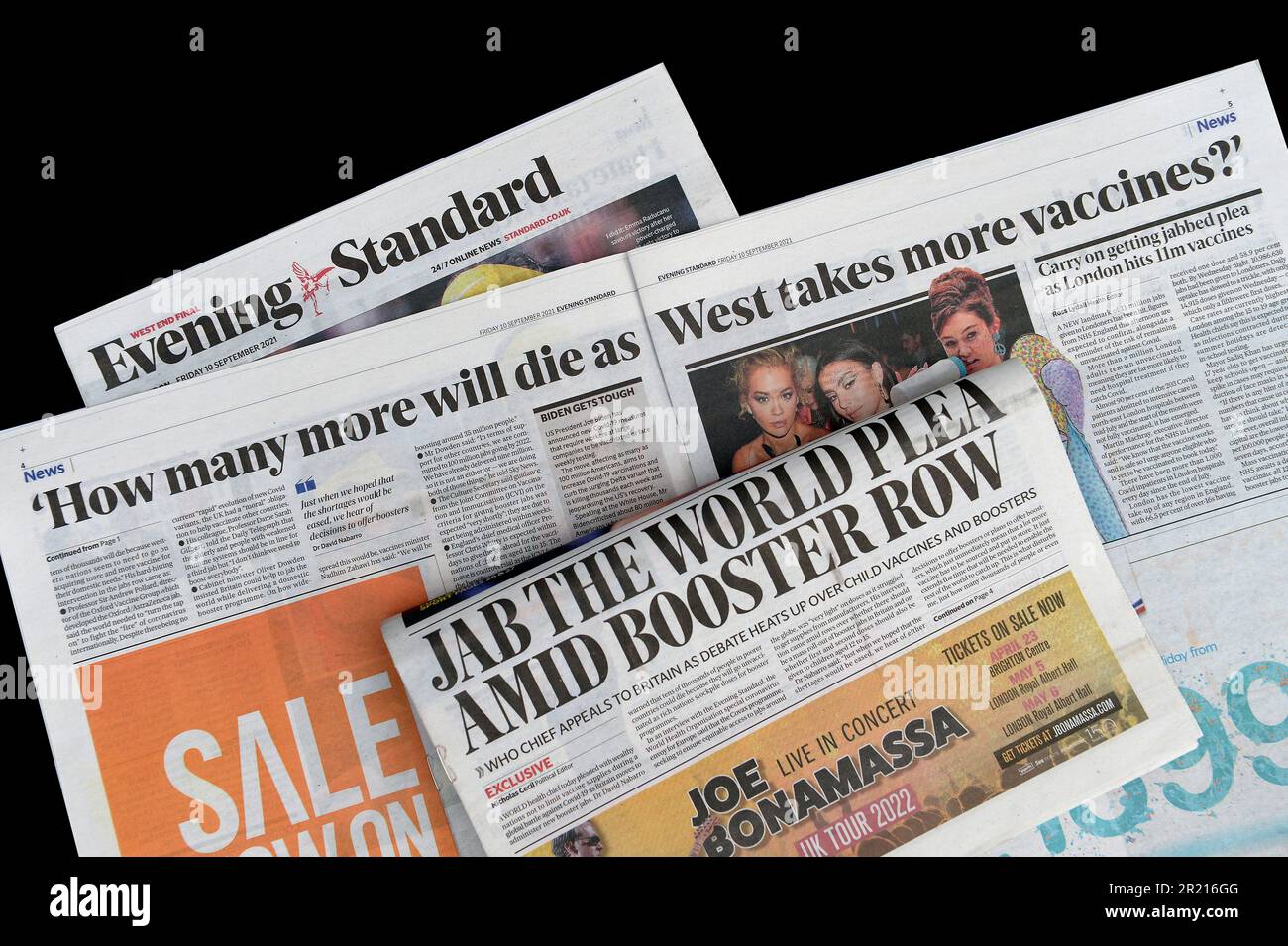 Evening Standard front page (British newspaper), reporting on the need ...