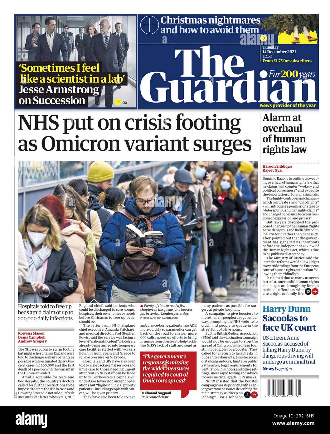 Guardian newspaper front page hi-res stock photography and images - Alamy
