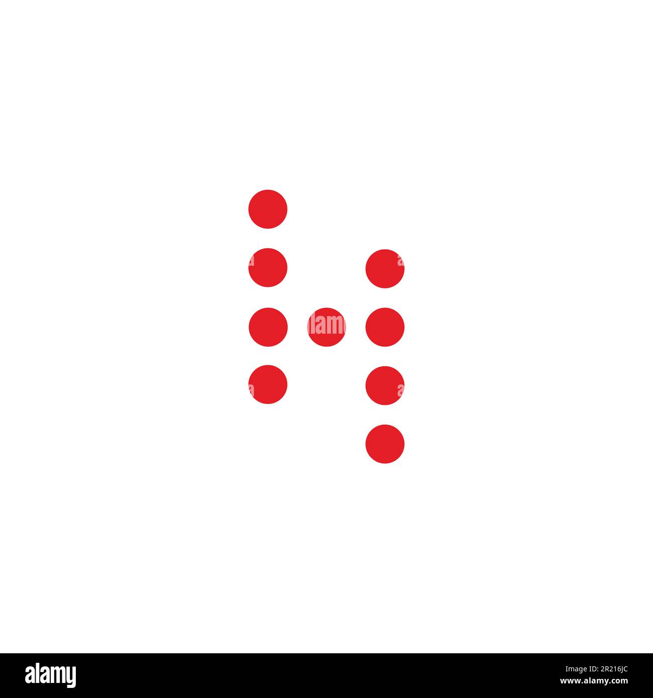 Letter H circle, technology geometric simple symbol logo vector Stock ...