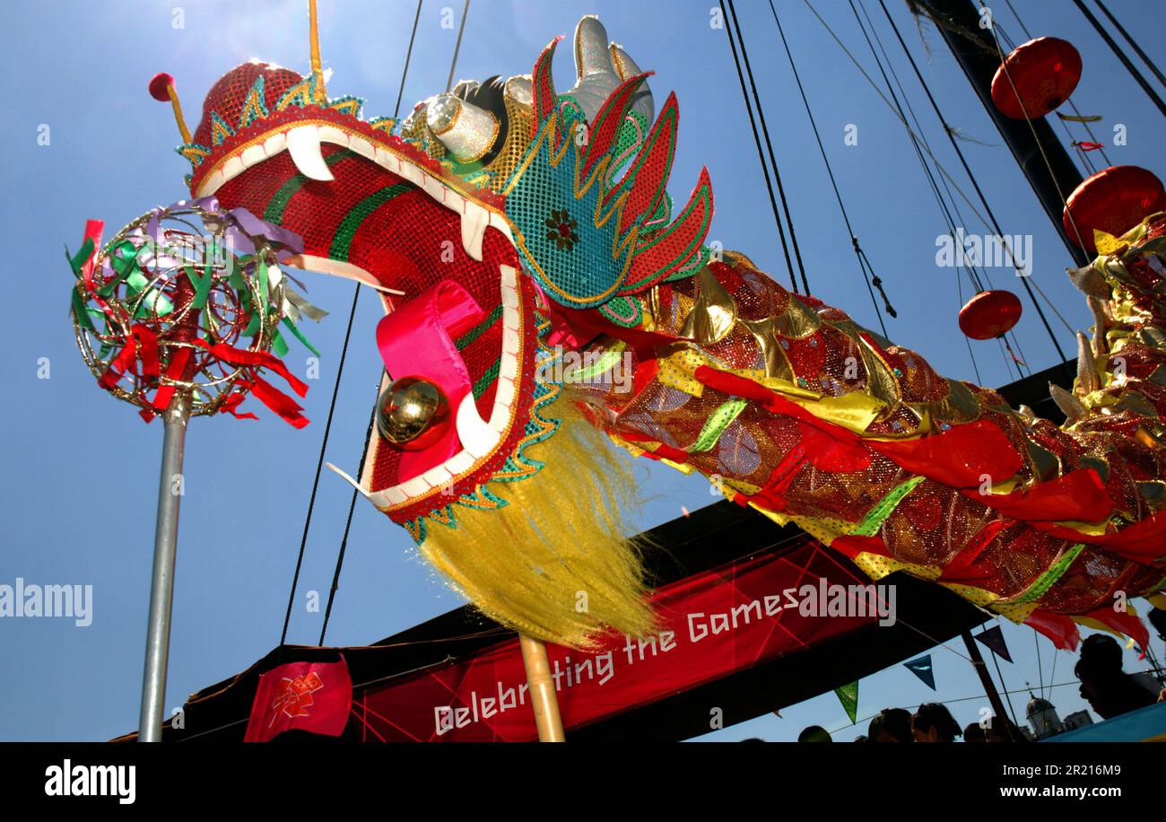 Chinese dragon is paraded for the launch of the Chinatown Ambassador ...