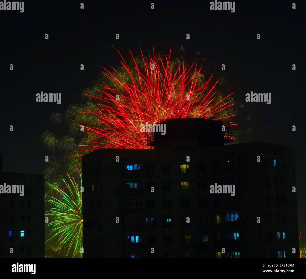 Fireworks over downtown Beijing as China enters the year of the rabbit ...