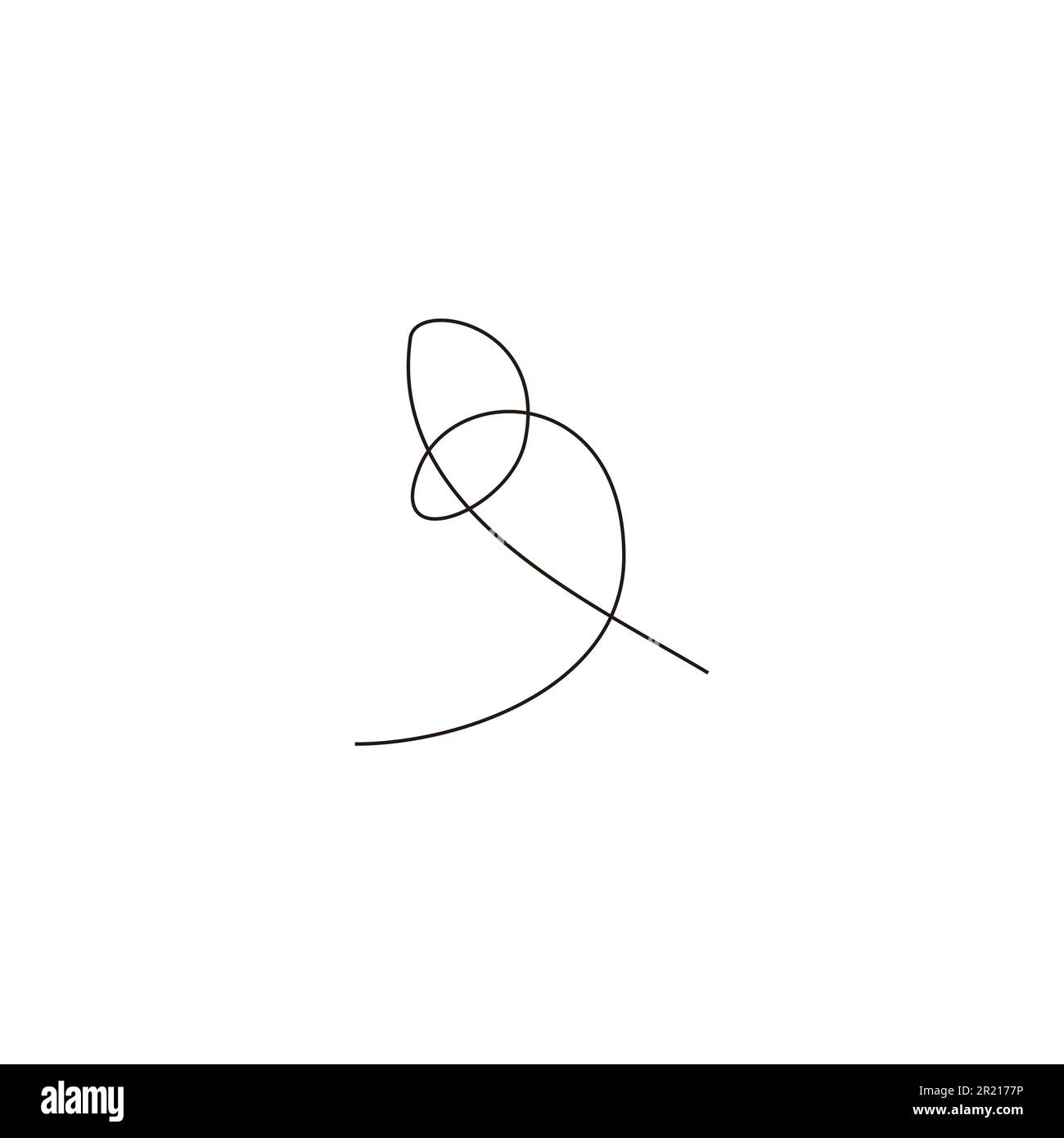 Letter B line, curve geometric simple symbol logo vector Stock Vector ...