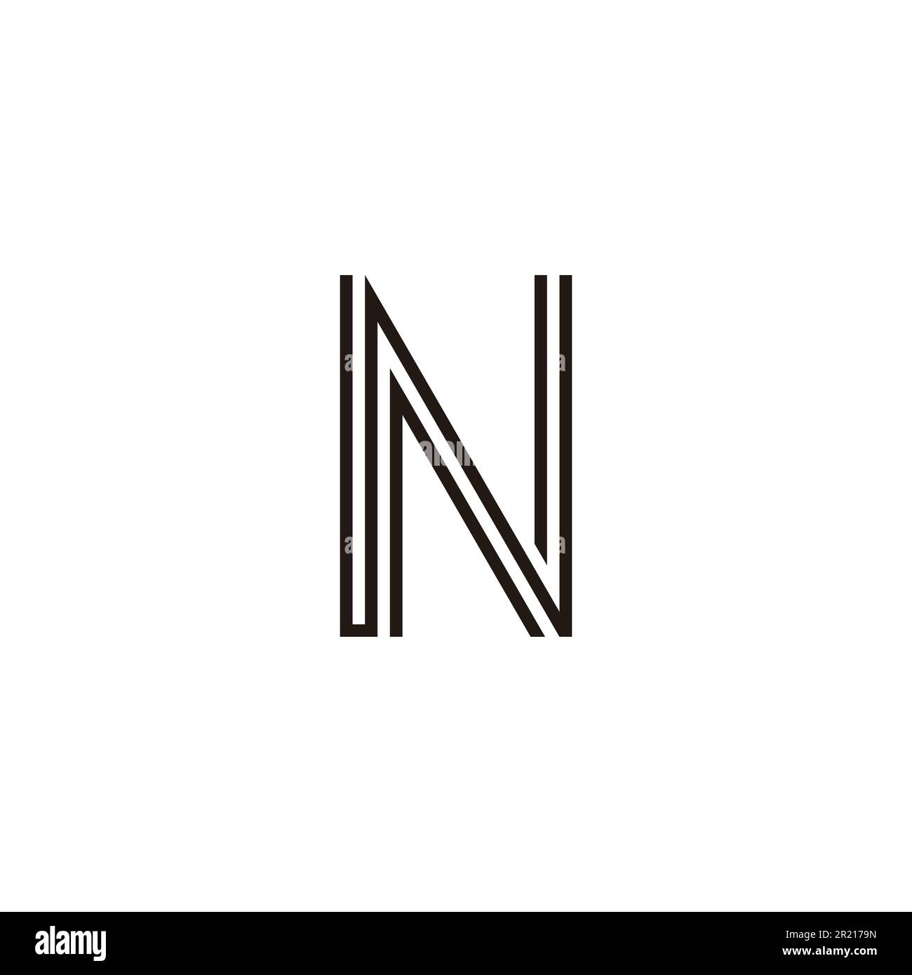 Letter NW lines geometric simple symbol logo vector Stock Vector Image ...