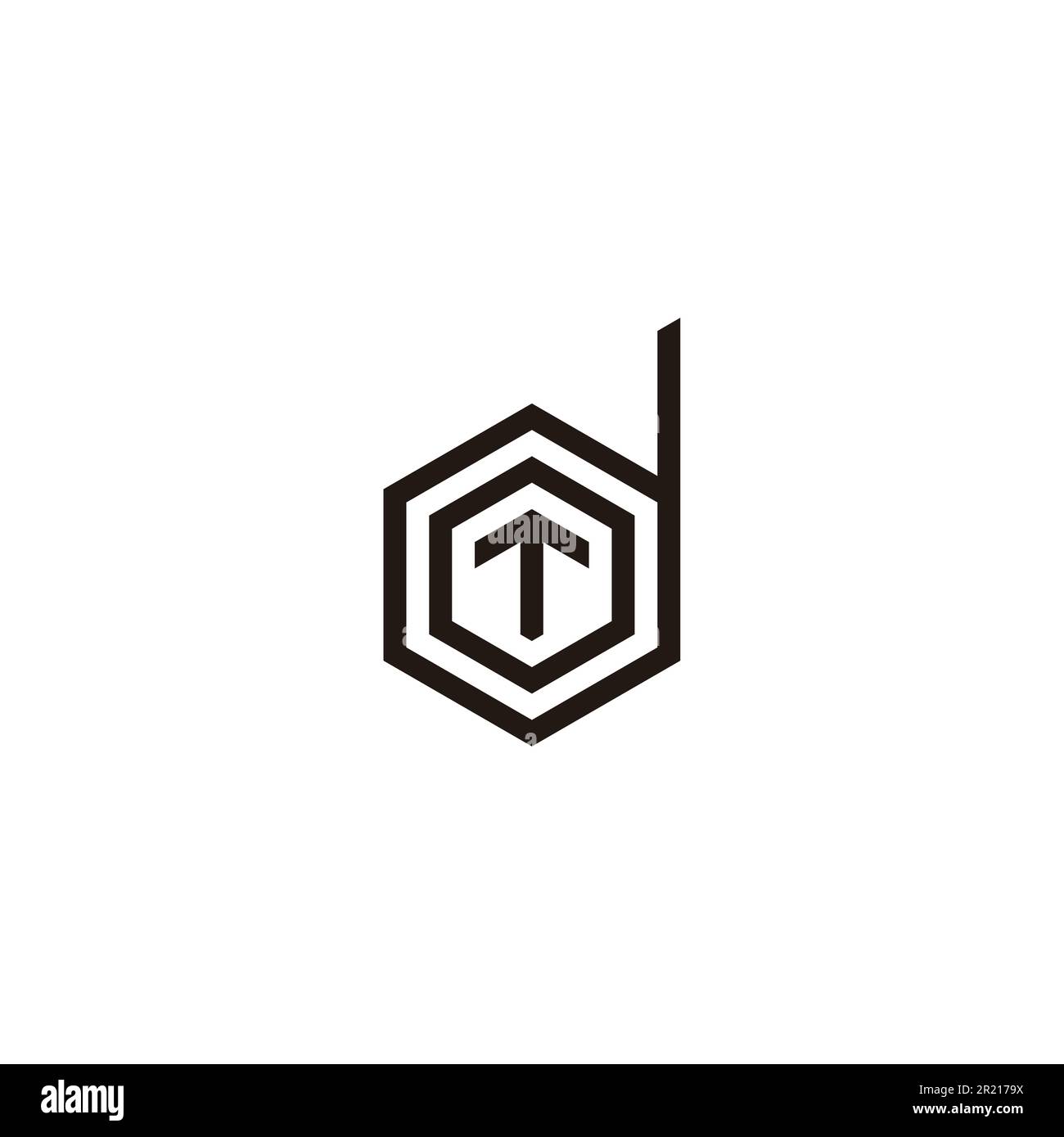 Letter T, o and d hexagon geometric symbol simple logo vector Stock Vector Image & Art - Alamy