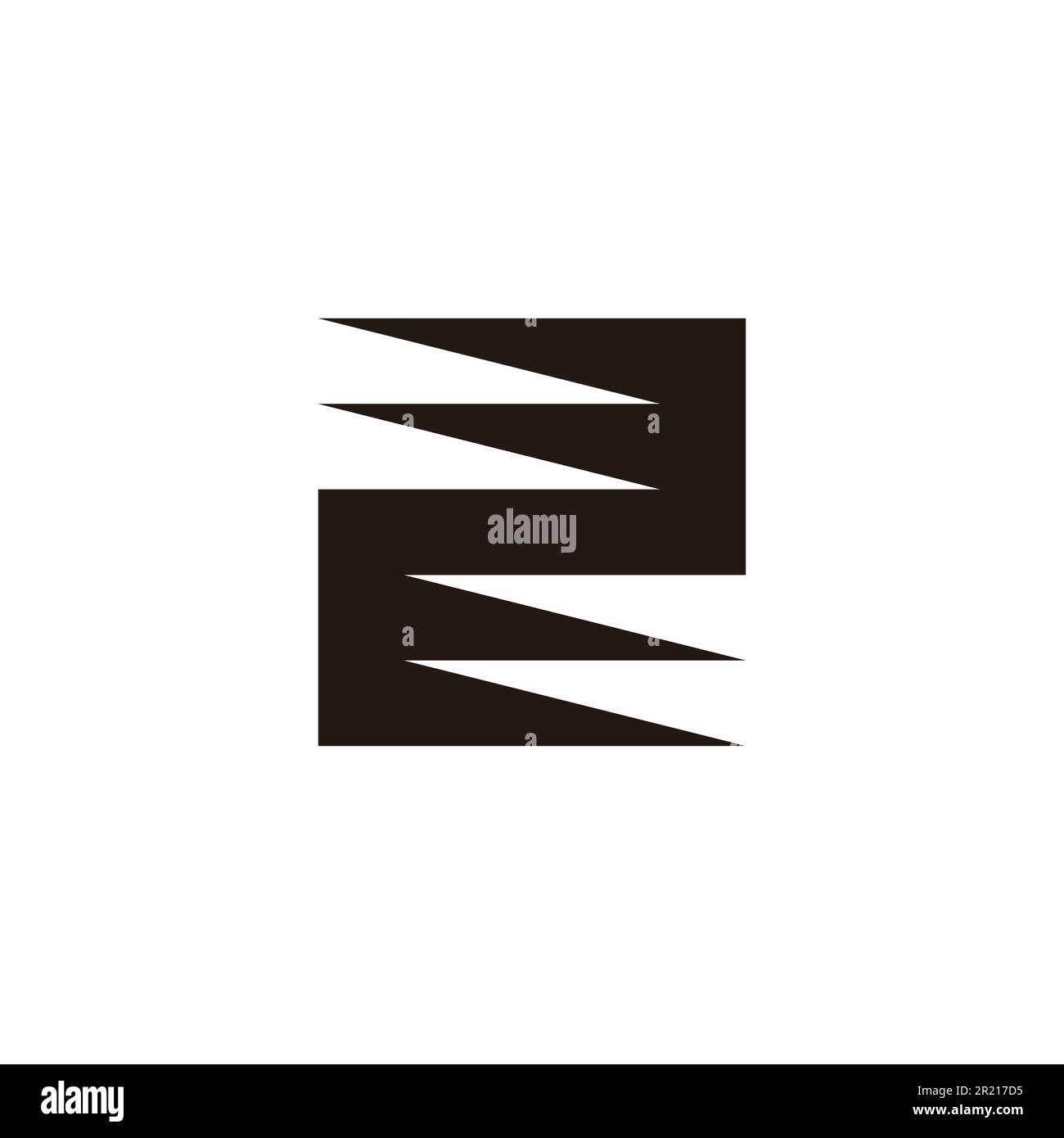 Number 2 square, box geometric simple symbol logo vector Stock Vector ...