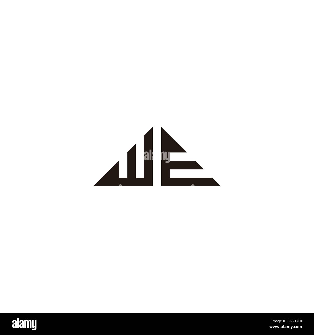 Letter wE triangle geometric simple symbol logo vector Stock Vector ...