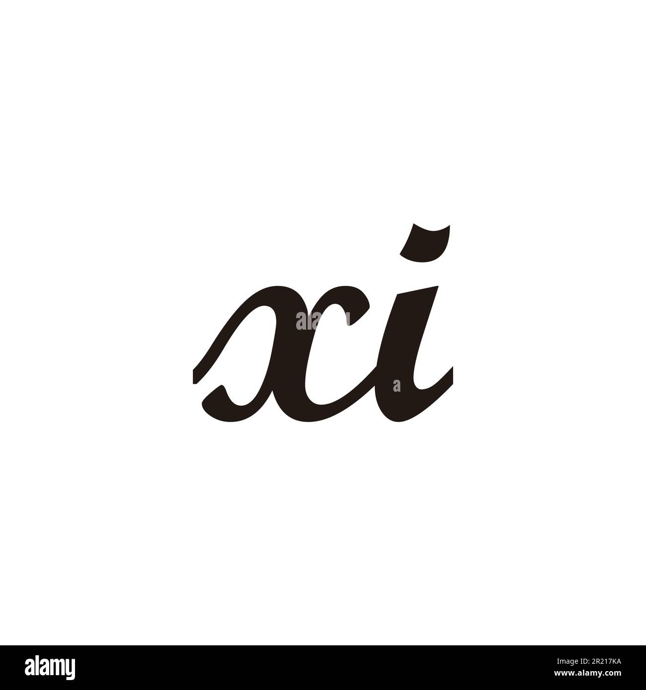 Letter xi connect geometric simple symbol logo vector Stock Vector ...