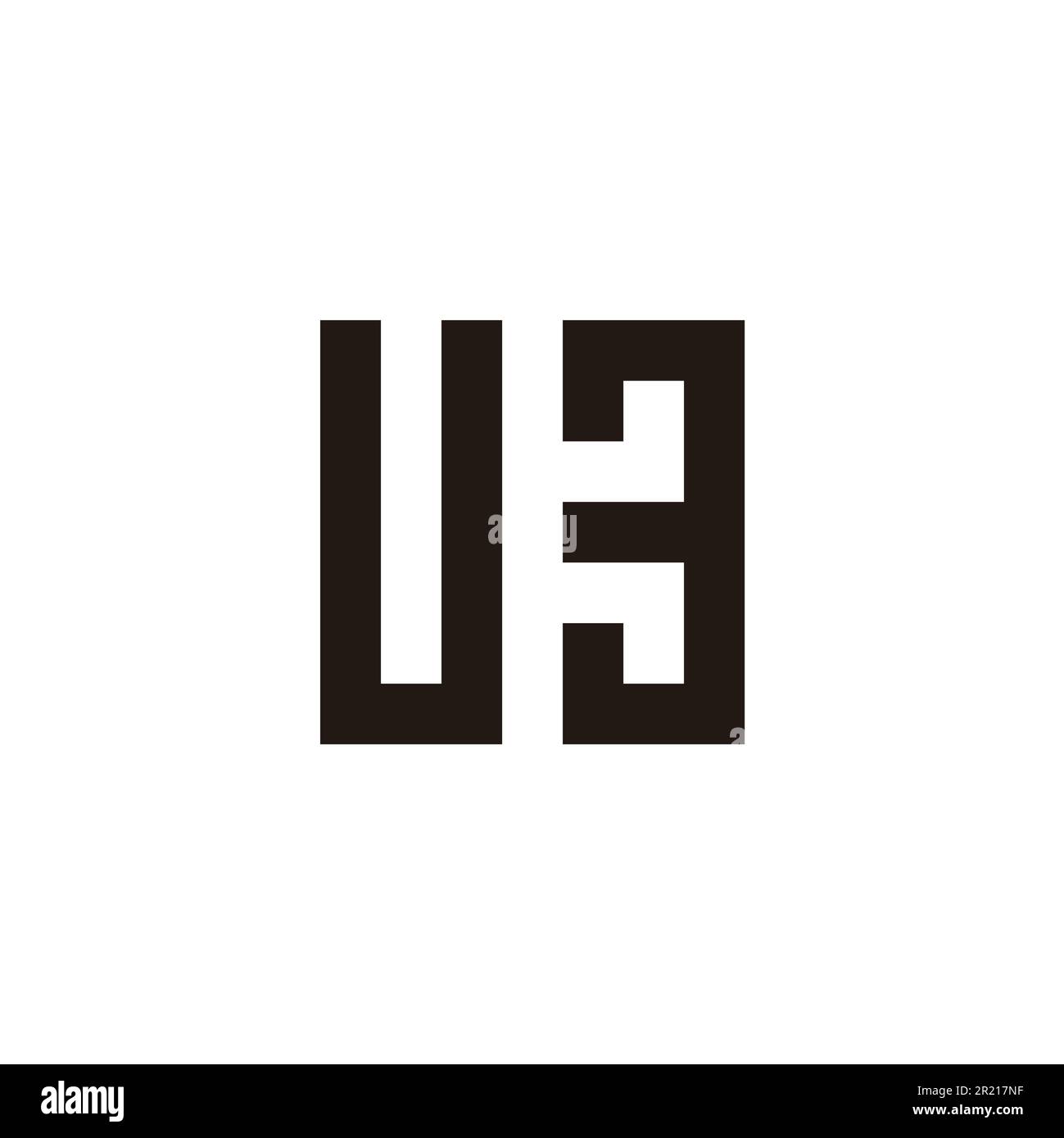 Letter U number 3 square geometric symbol simple logo vector Stock Vector Image & Art - Alamy