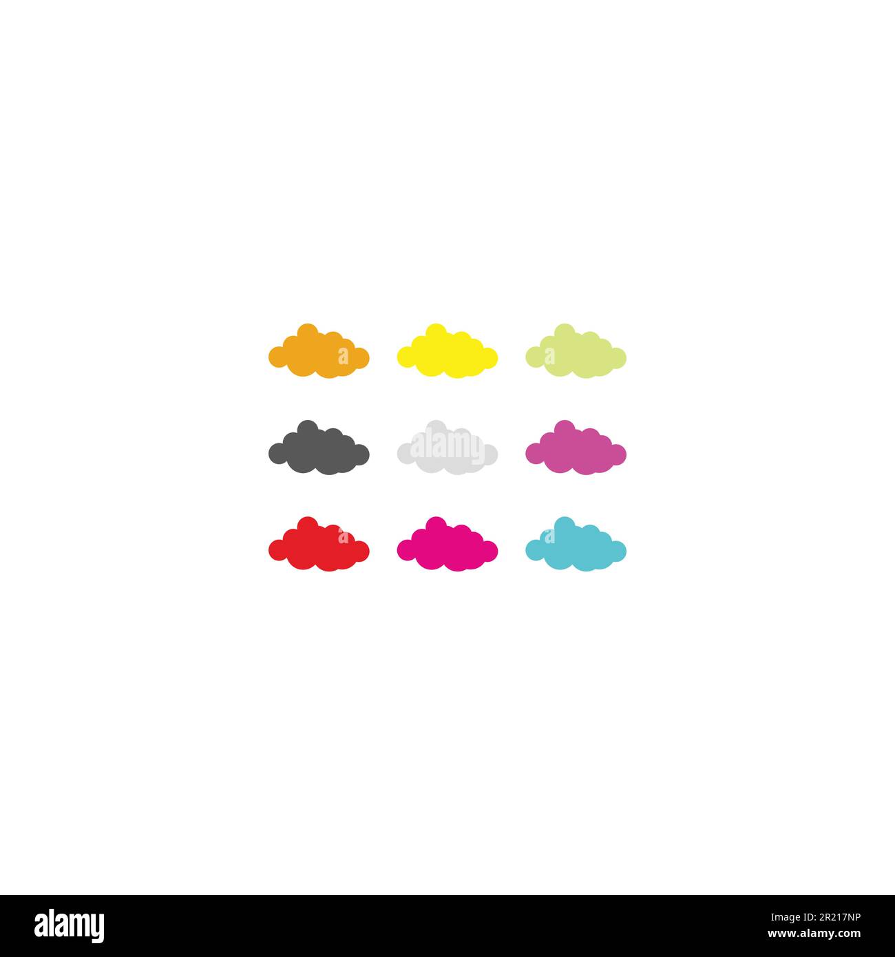 Clouds, colorful, icon geometric symbol simple logo vector Stock Vector ...