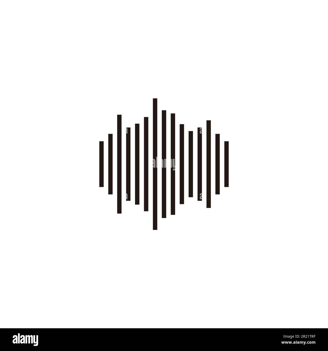 Sound wave, lines, effect geometric symbol simple logo vector Stock ...