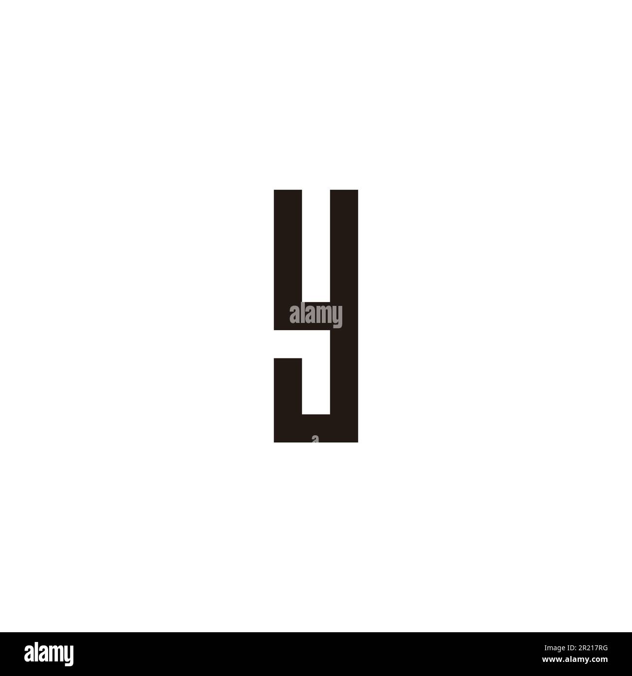 Letter y number 1 square geometric symbol simple logo vector Stock ...