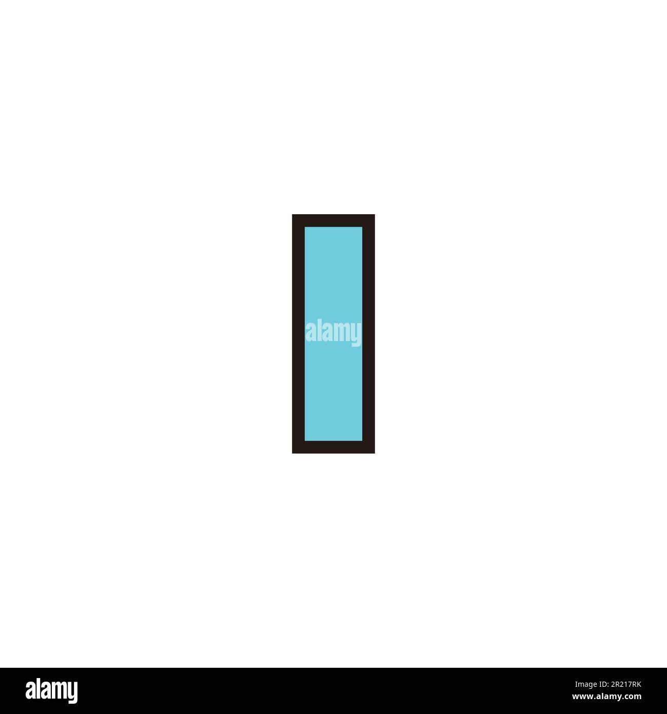 Letter I blue, outline geometric simple symbol logo vector Stock Vector ...