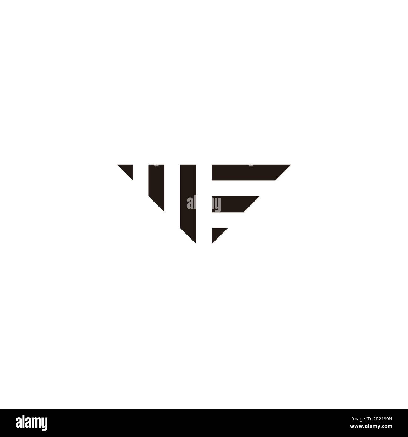 Letter w and E papers, folds geometric symbol simple logo vector Stock ...