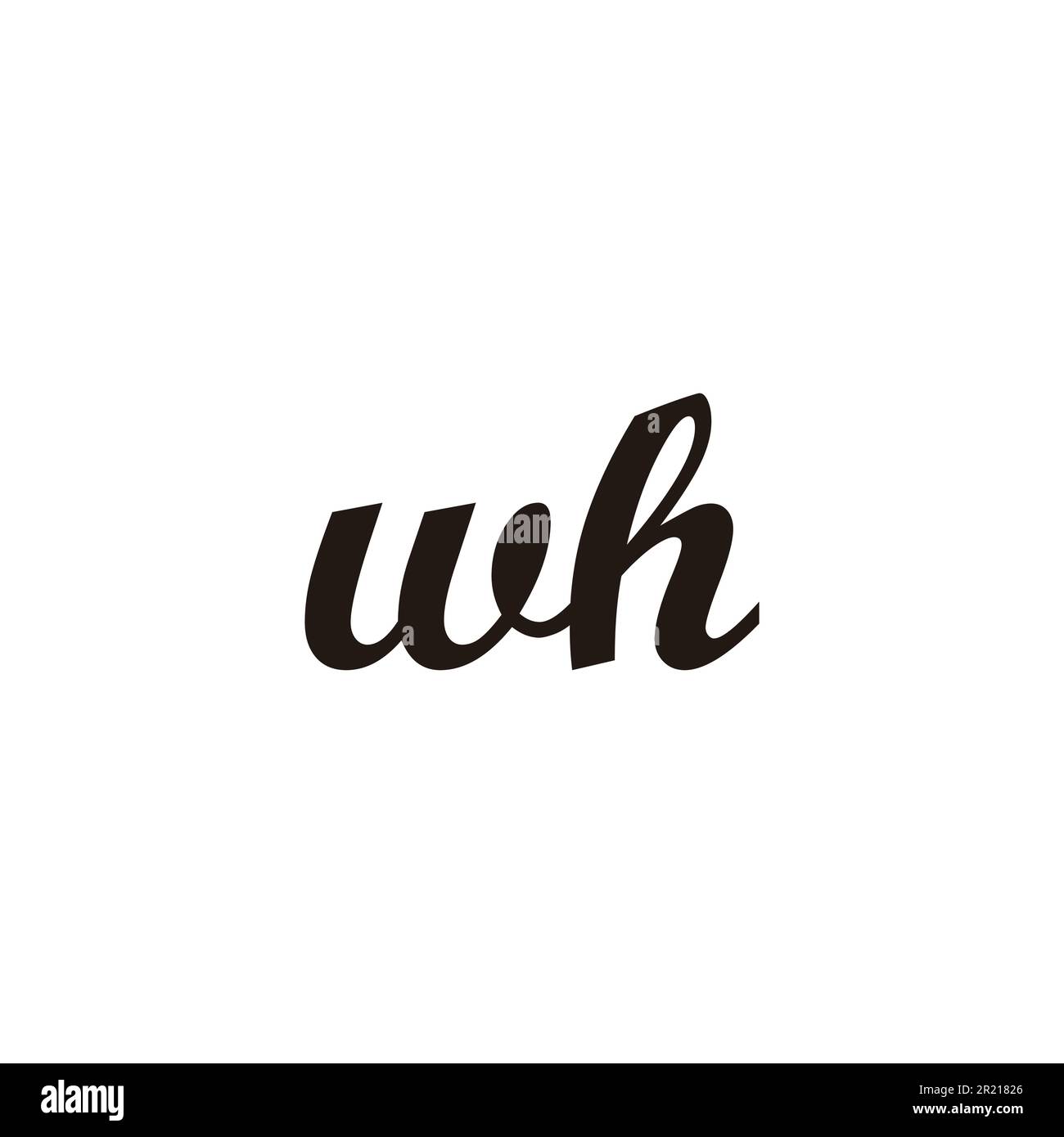 Letter wh connect geometric symbol simple logo vector Stock Vector ...
