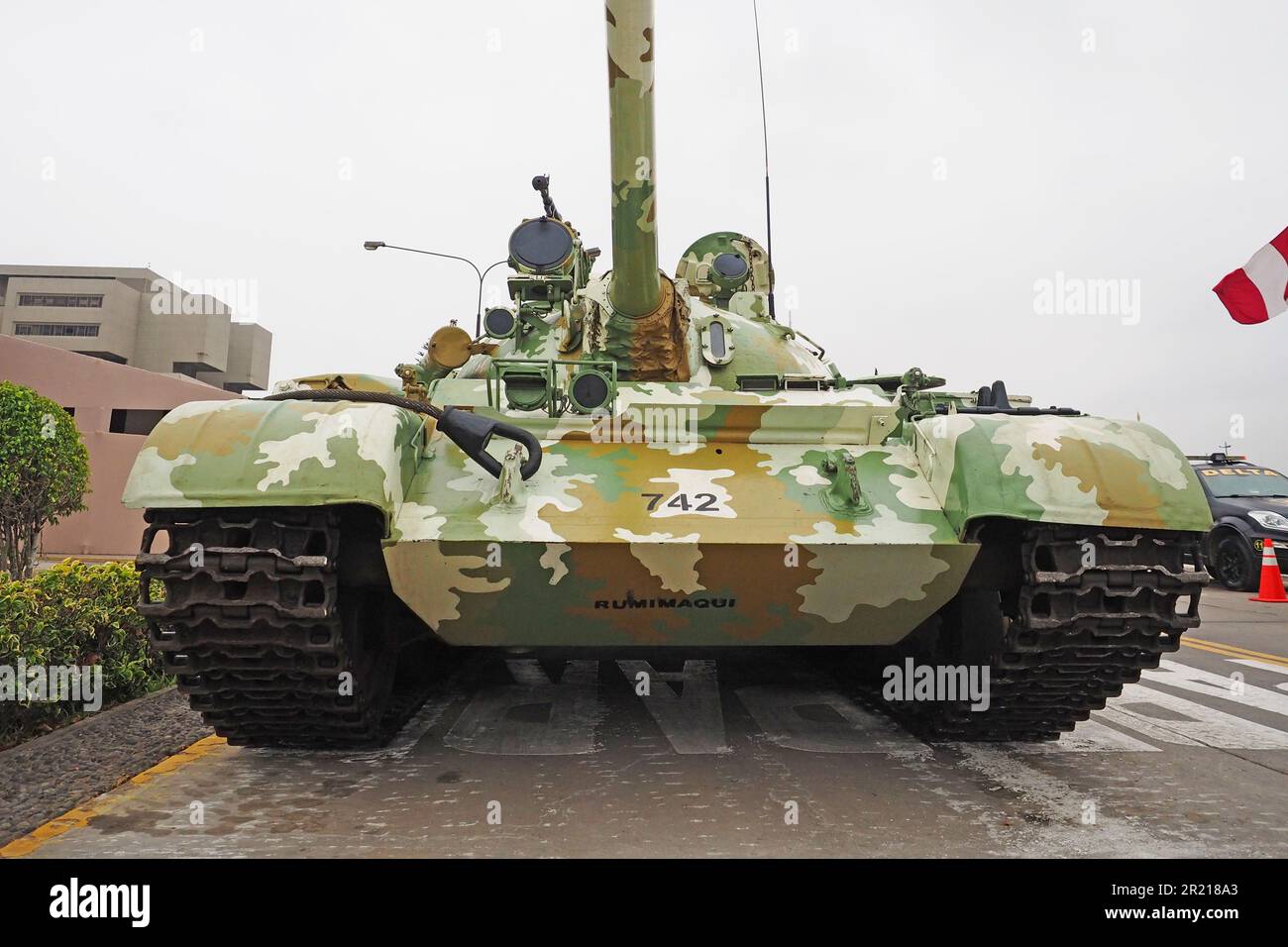 T-55 Russian tank of the Peruvian army displayed at the 9th edition of ...