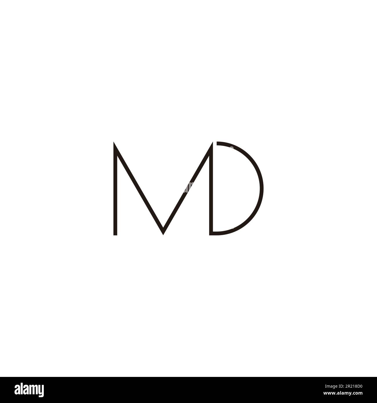 Letter MD line geometric symbol simple logo vector Stock Vector Image & Art - Alamy