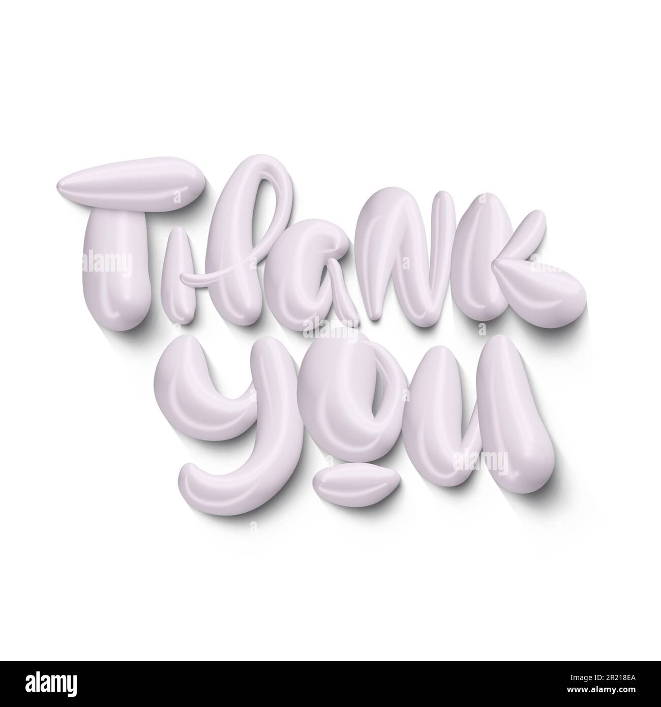 Thank You Hand lettering 3d text for Greeting Card with clipping path ...