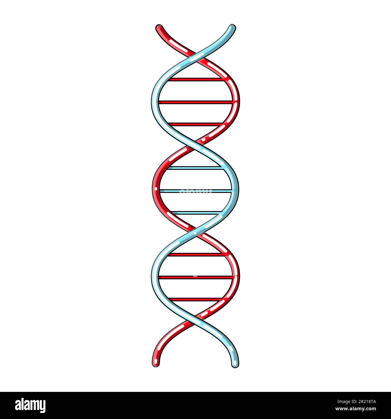 Medical pharmaceutical abstract dna gene helix, icon on white ...