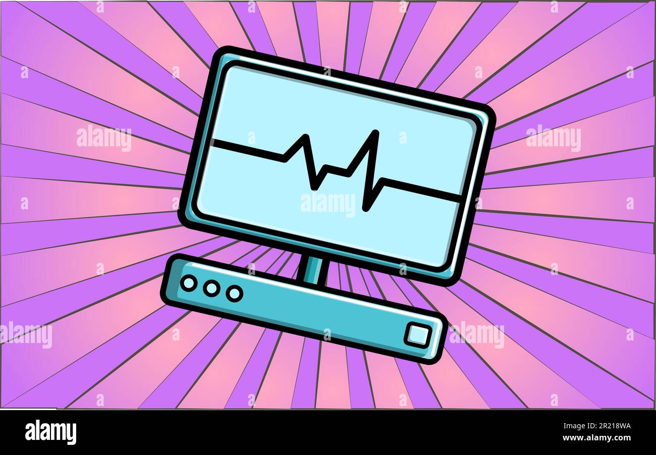 Medical modern apparatus for electrocardiogram with a monitor and a ...