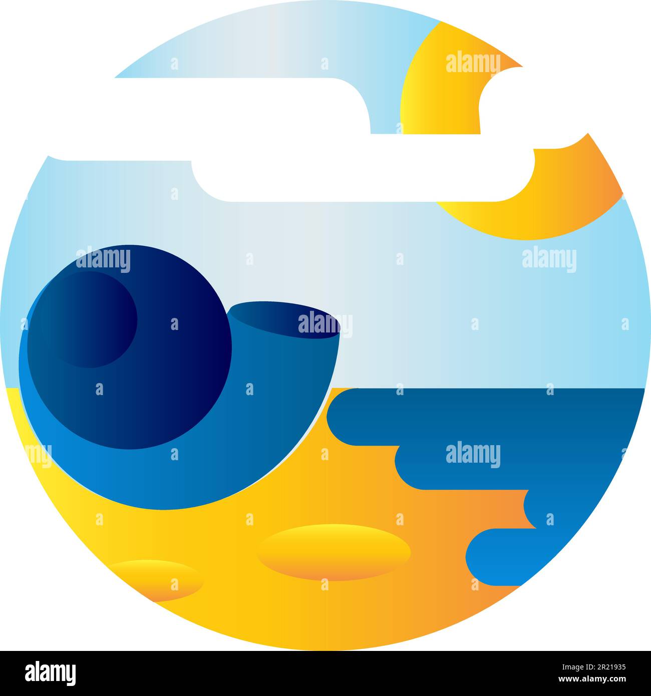 Sand beach coastline nature with clam shell vector. Sandy sea shore ...