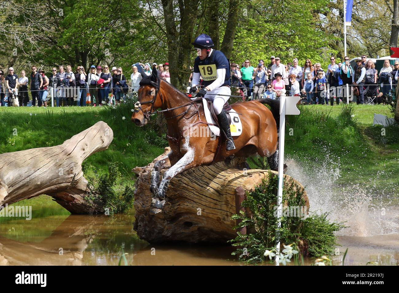 James Rushbrooke from Great Britain riding Milchem Eclipse in the Cross ...