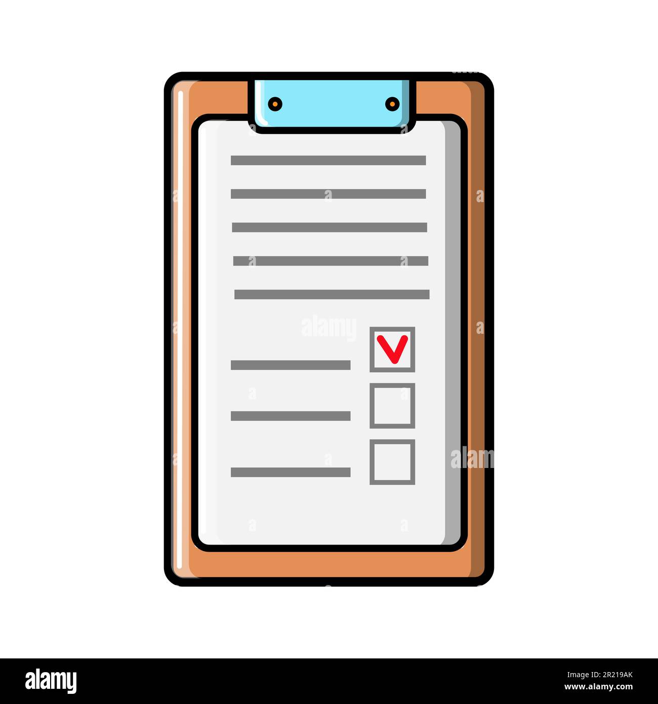 Rectangular paper business tablet for records with a clip, a medical ...